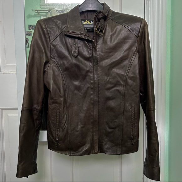Vera Pelle | Jackets & Coats | Vera Pelle Italian Vintage Brown Leather ...